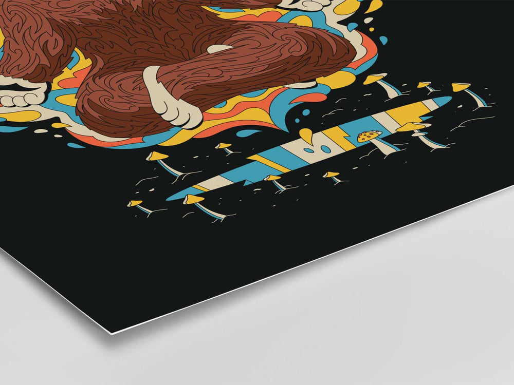 Trippy Grizzly Art Print